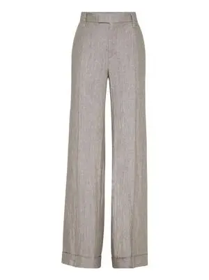 BRUNELLO CUCINELLI Brunello Cucinelli Lurex Wide-Leg Trousers