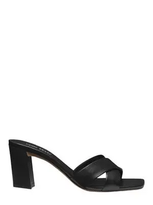 Paris Texas Dafne Crossover Strap Mules - Black