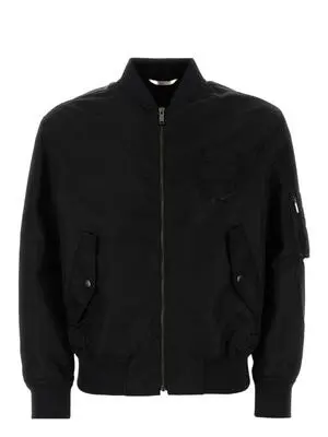 Valentino Garavani Zip-up Long-sleeve Bomber Jacket - Black