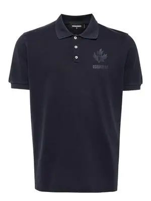 Dsquared2 Logo-print Cotton Polo Shirt - Blue