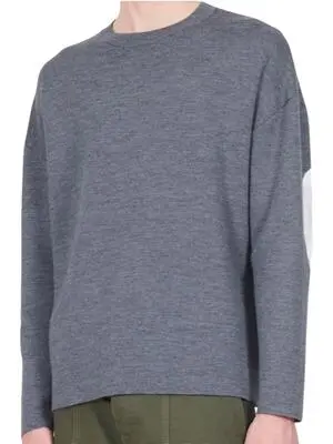 Loewe Patch-detailed Crewneck Jumper - Grey