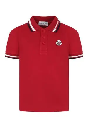 MONCLER Moncler Enfant Logo Patch Polo Shirt