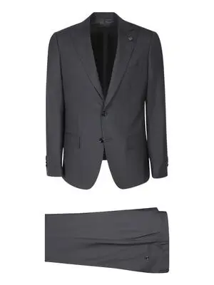 LARDINI Single Breasted Two-piece Suit - Black