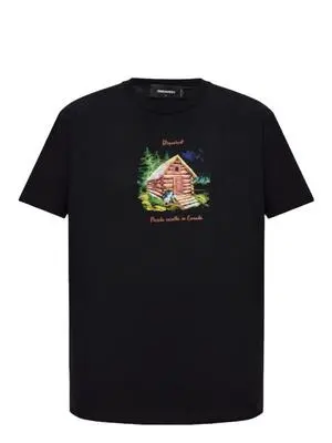 DSQUARED2 Dsquared2 Graphic Printed Crewneck T-Shirt