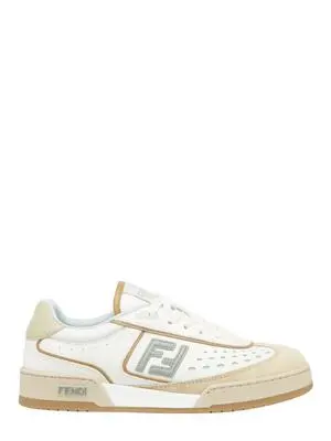 Fendi Match Lace-up Sneakers - White