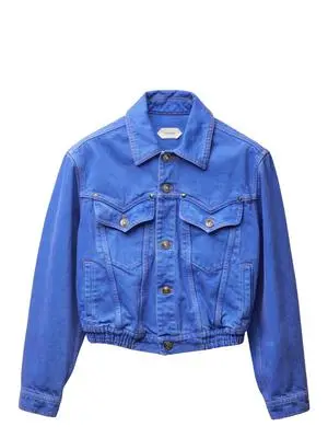 Versace Cropped Denim Jacket - Blue