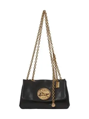 Chloé Small Shoulder Bag With Horse Emblem - Black