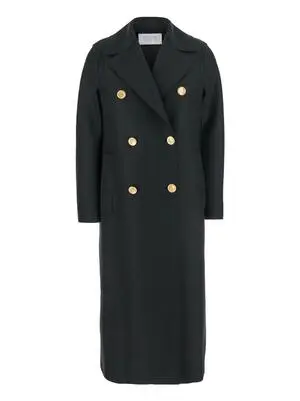 Harris Wharf London Double-breasted Coat - Green