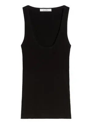 Max Mara Max Mara Ghiro Ribbed Knit Tank Top Black