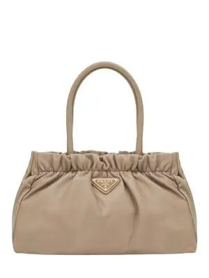 Prada Double Handle Shoulder Bag - Sand-colored