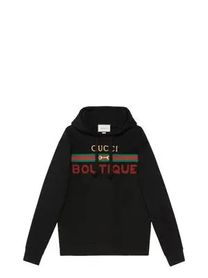 Gucci Boutique Print Hoodie - Black