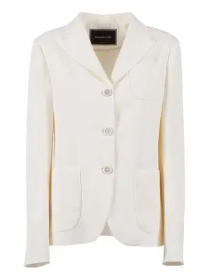 Fabiana Filippi Single Breasted Tailored Blazer - White