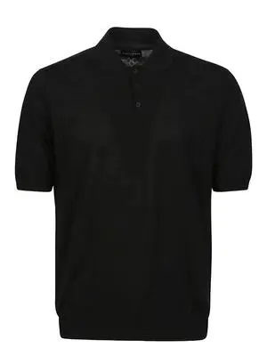 BALLANTYNE Cotton Polo Shirt - Black