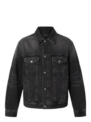 Gucci Washed Certified Cotton Denim Jacket - Dark Gray