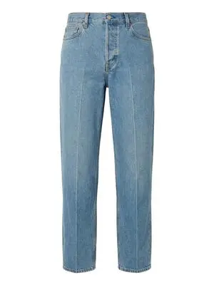 Gucci Straight-leg Washed Denim Jeans - Blue