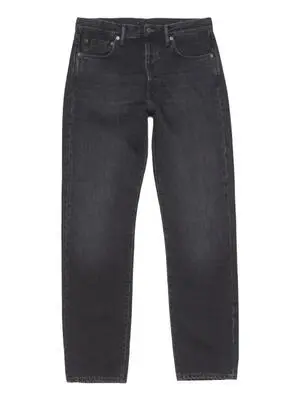 Acne Studios Logo Patch Mid-rise Jeans - Black