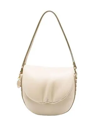 Stella McCartney Frayme Padded Medium Shoulder Bag - Nude