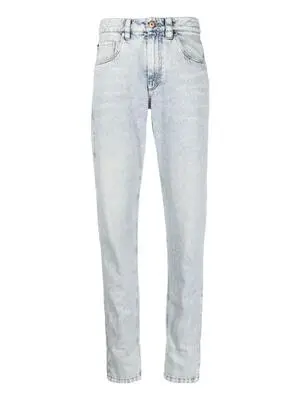Brunello Cucinelli Roll-cuff Straight Leg Jeans - White