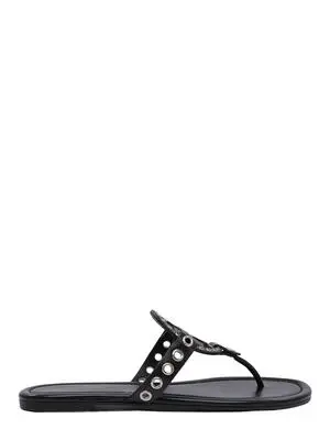 Tory Burch Miller Eyelet Sandals - Black