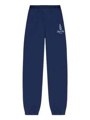 SPORTY  RICH Elastic Waist Track Pants