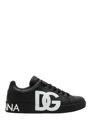 Dolce & Gabbana Portofino Lace-up Sneakers - Black