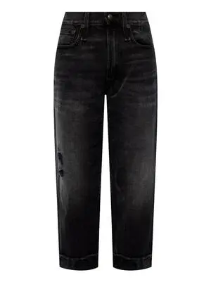 R13 Straight Leg Jeans - Black