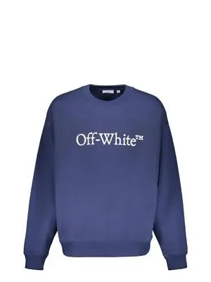 Off-White Logo Print Sweatshirt - Blue