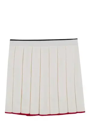 THOM BROWNE Thom Browne Pleated Mini Skirt With Tricolor Detail