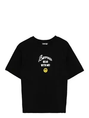 BARROW Bear Embellished Cotton T-shirt - Black