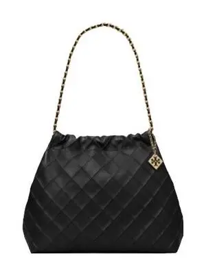 Tory Burch Tory Burch Fleming Soft Drawstring Tote Bag Black