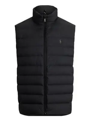 Polo Ralph Lauren Embroidered-logo Quilted Vest - Black