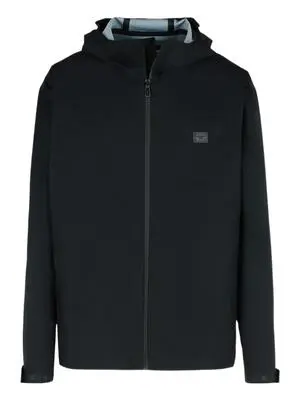 Dolce & Gabbana Logo Plaque Zip-up Bomber Jacket - Black