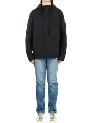 C.P. COMPANY Drawstring-hood Anorak Jacket - Black