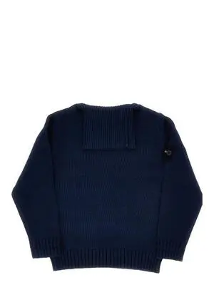 Stone Island Ribbed High Neck Sweater - Blue