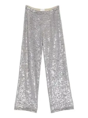 P.a.r.o.s.h Sequined Straight-leg Trousers - Gray