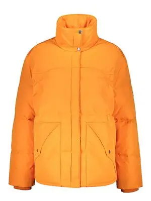 Kenzo High Collar Quilted Down Jacket - Orange