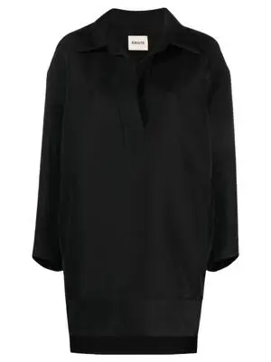 Khaite Khaite The Kal Long-Sleeved Shirt Dress No