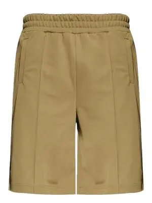 Palm Angels Palm Angels Curved Logo Printed Shorts Green