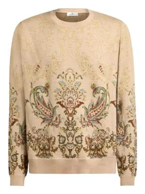 Etro Paisley Pattern Crew Neck Sweater - Nude