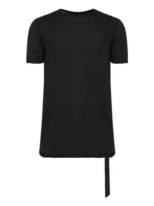 Rick Owens Side-tie Organic Cotton T-shirt - Black