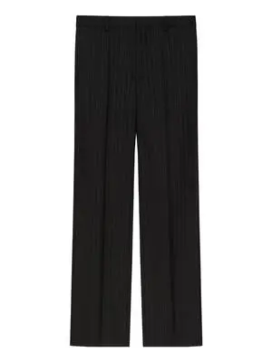 Givenchy Tailored Wool Pants With Pin Stripes - Black