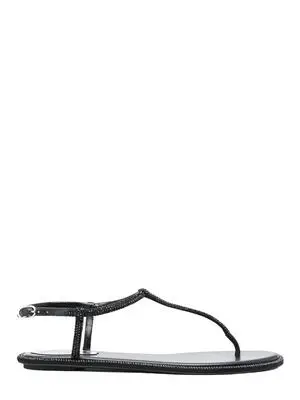 Rene Caovilla Embellished Thong Sandals - Black