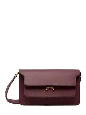 Marni Trunk Foldover Shoulder Bag - Red