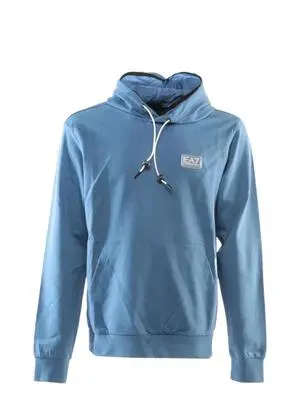 EA7 Logo Hooded Sweater - Blue