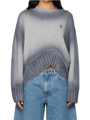 Attico Gradient Knit Jumper - Light Gray