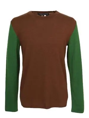Comme Des Garçons Long Sleeve Crew Neck Sweater - Brown