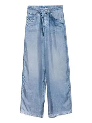 PIERRE-LOUIS MASCIA Wide Leg Denim Trousers - Blue