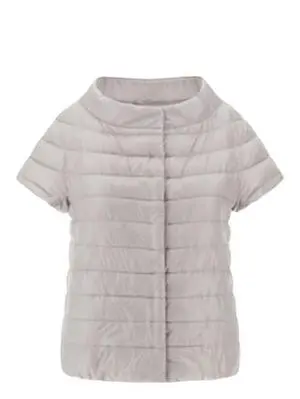 Herno Quilted Short-sleeved Down Jacket - Gray