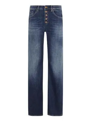 DONDUP Wide-leg Button-fly Jeans - Blue