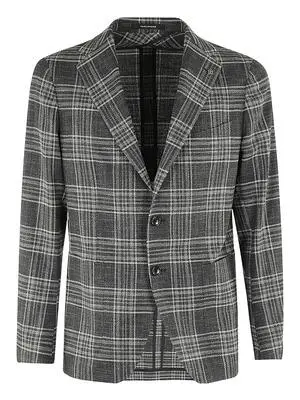Tagliatore Long-sleeved Suit Coat - Black